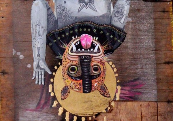 Edgar "Saner" Flores: Seres míticos y máscaras en el neo-muralismo mexicano